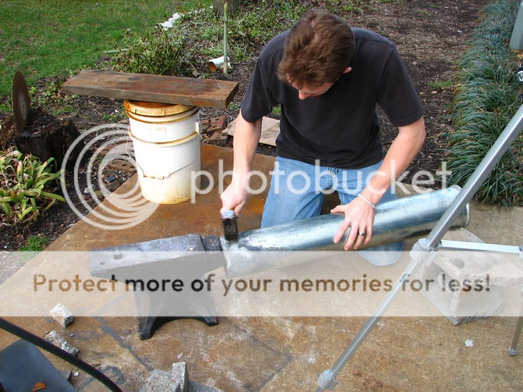 One burner heat treating forge from an artillery shell: Possible ...